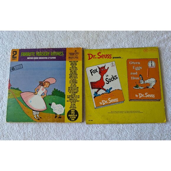 Media | Vtg Bundle Of 2 Favorite Nursery Rhymes Dr Seuss Vinyl Records ...